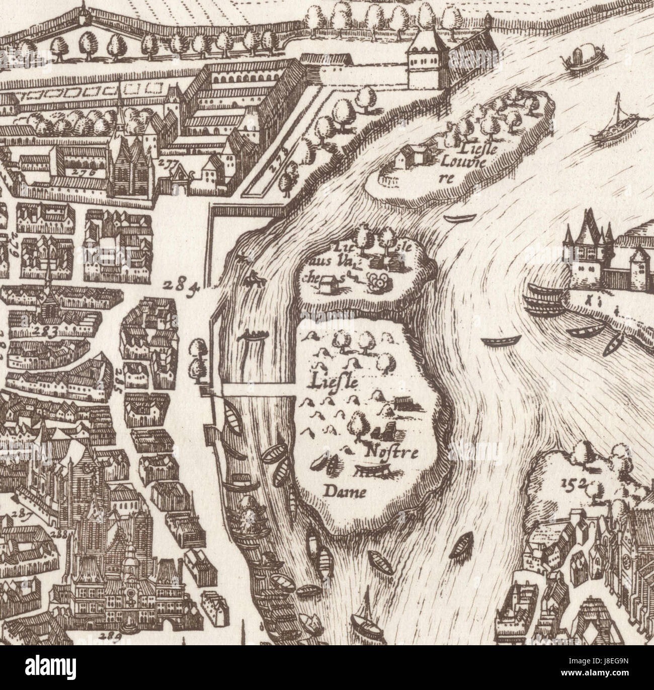 Seine river map 17th century hi-res stock photography and images - Alamy