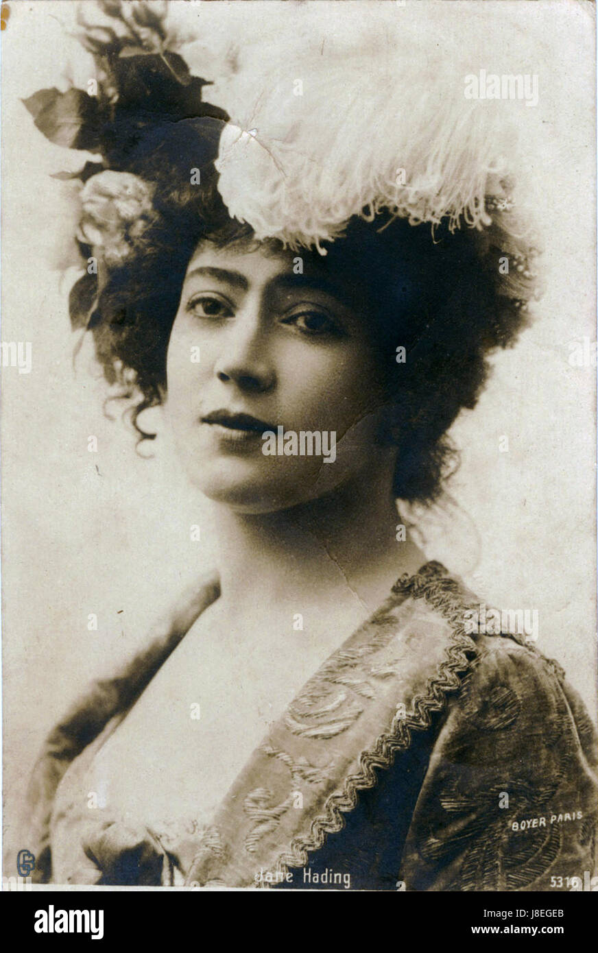 A photograph of Jane Hading, a French actress known for her roles in ...