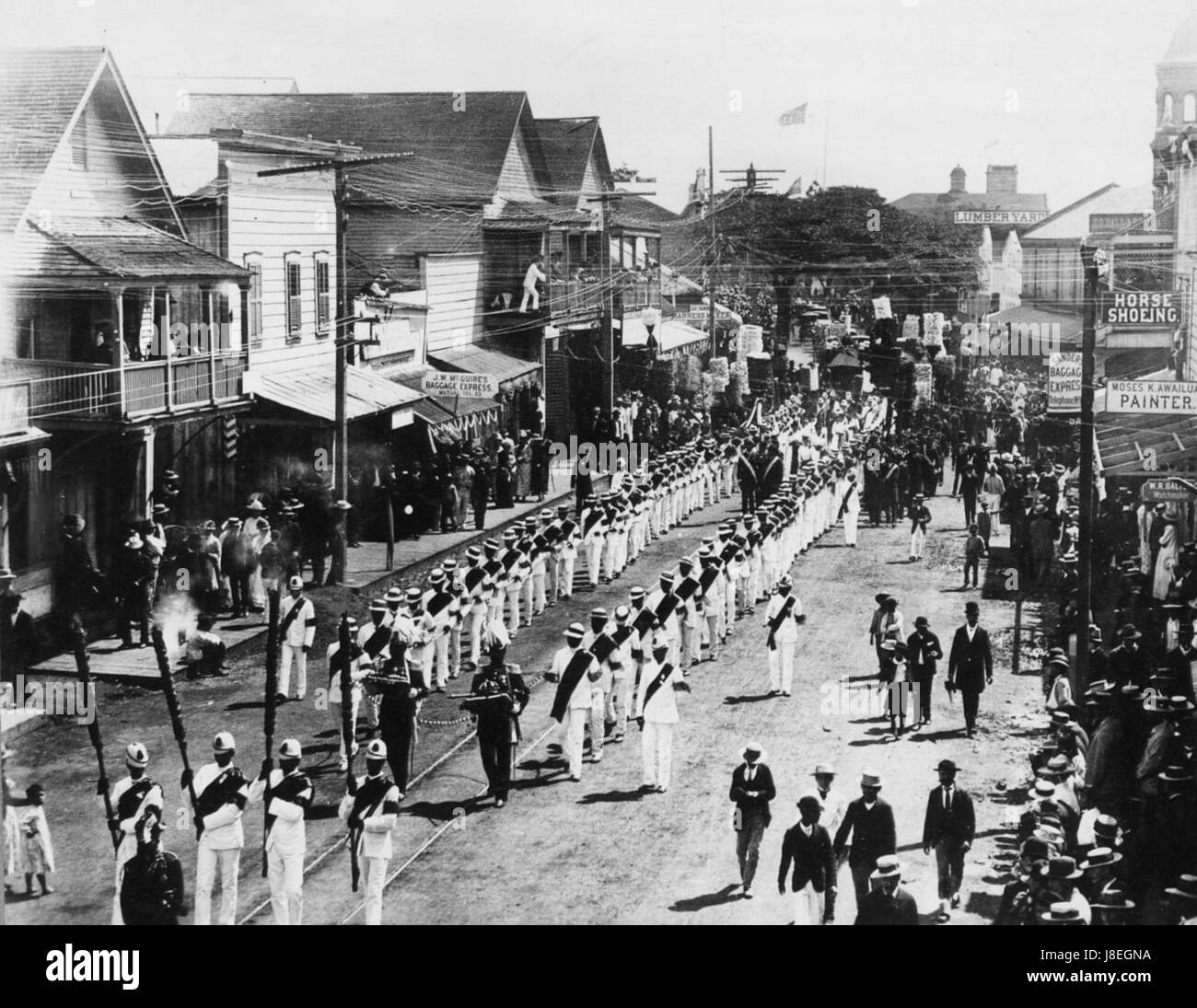 Leaders funeral procession procession Black and White Stock Photos ...