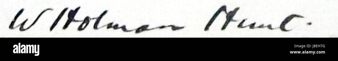 Holman Hunt signature Stock Photo - Alamy