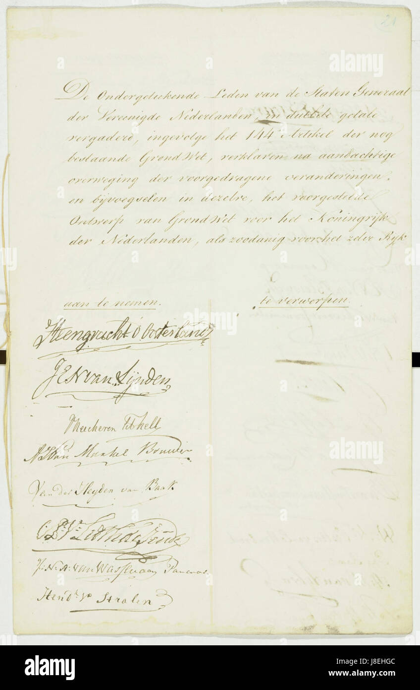 The Grondwet of 1815 is the Dutch Constitution established in the early ...