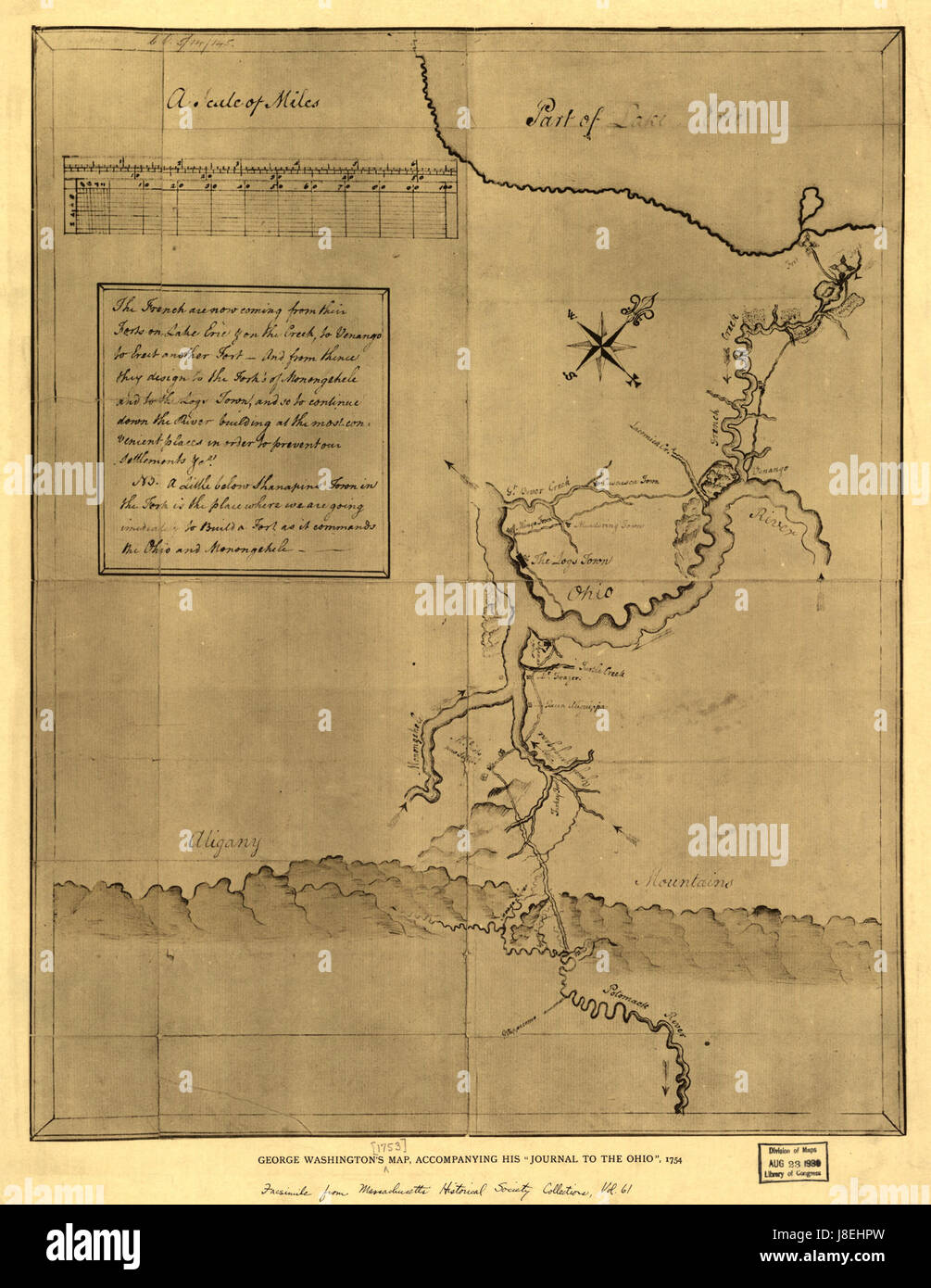 George Washington's map from 1754 is an important historical document ...