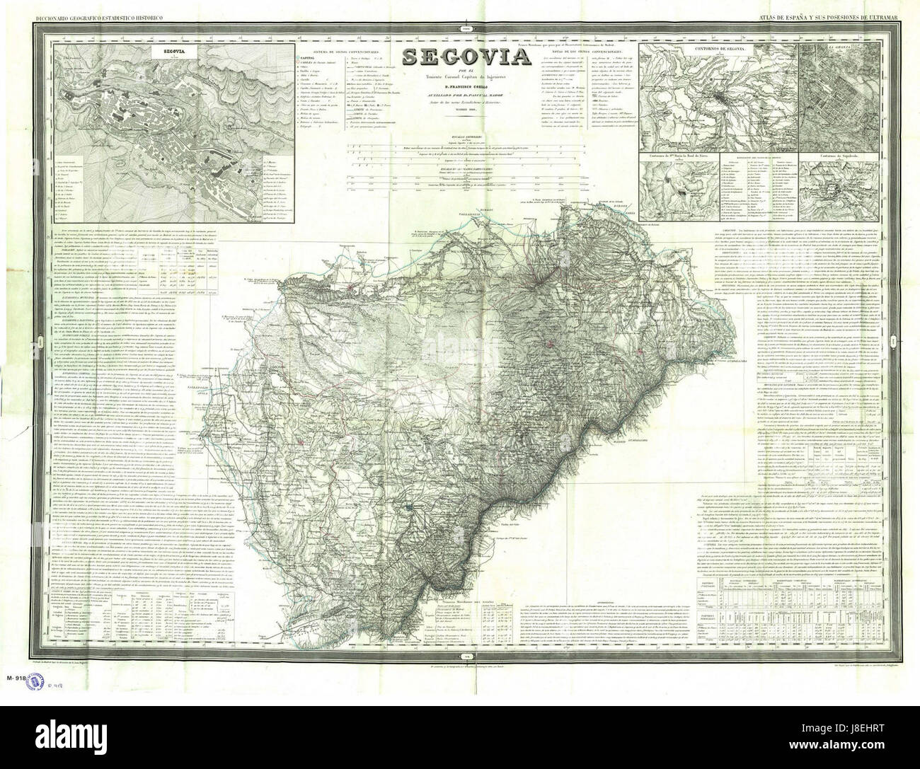 Mapa de la provincia de Segovia (1848), by Francisco Coello, is an ...