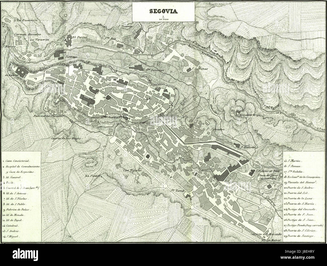 Mapa de segovia hi-res stock photography and images - Alamy
