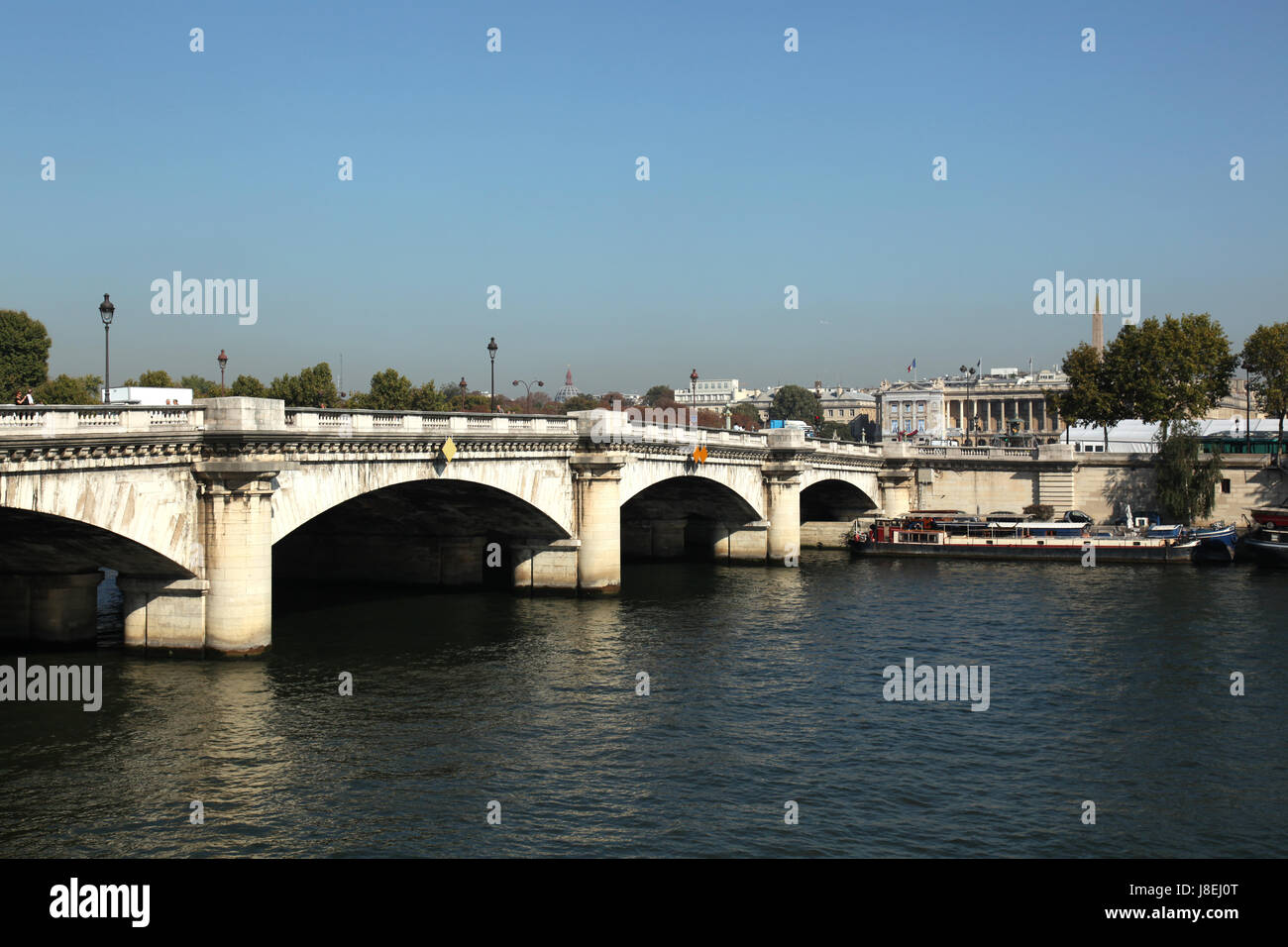 bridge, paris, seine, arched bridge, revolution, pont, de, la, concorde ...