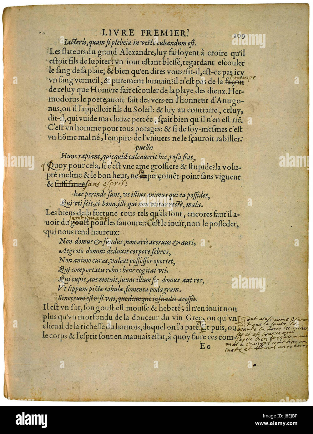 Essais Livre 1 0109 Stock Photo - Alamy