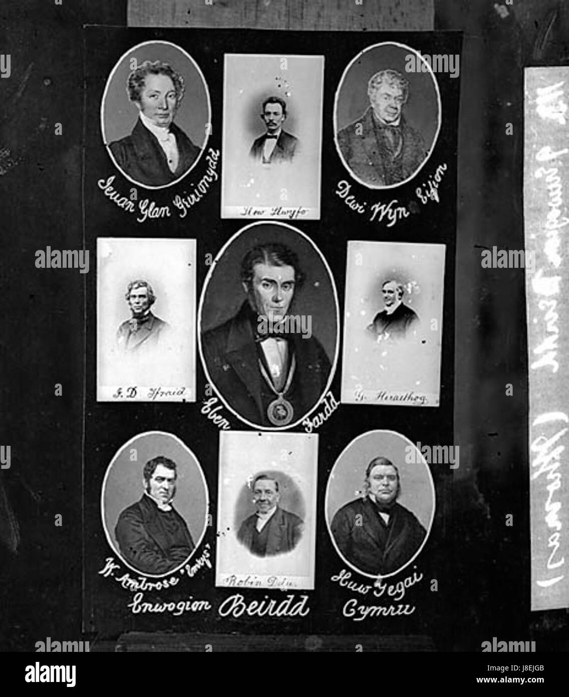 A collection of Welsh poetry, 'Enwogion Beirdd Cymru', preserved in ...