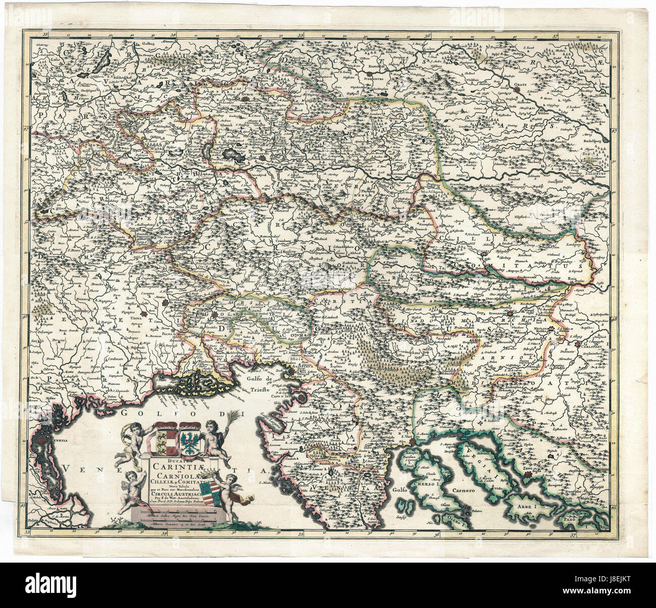 Carniola map hi-res stock photography and images - Alamy