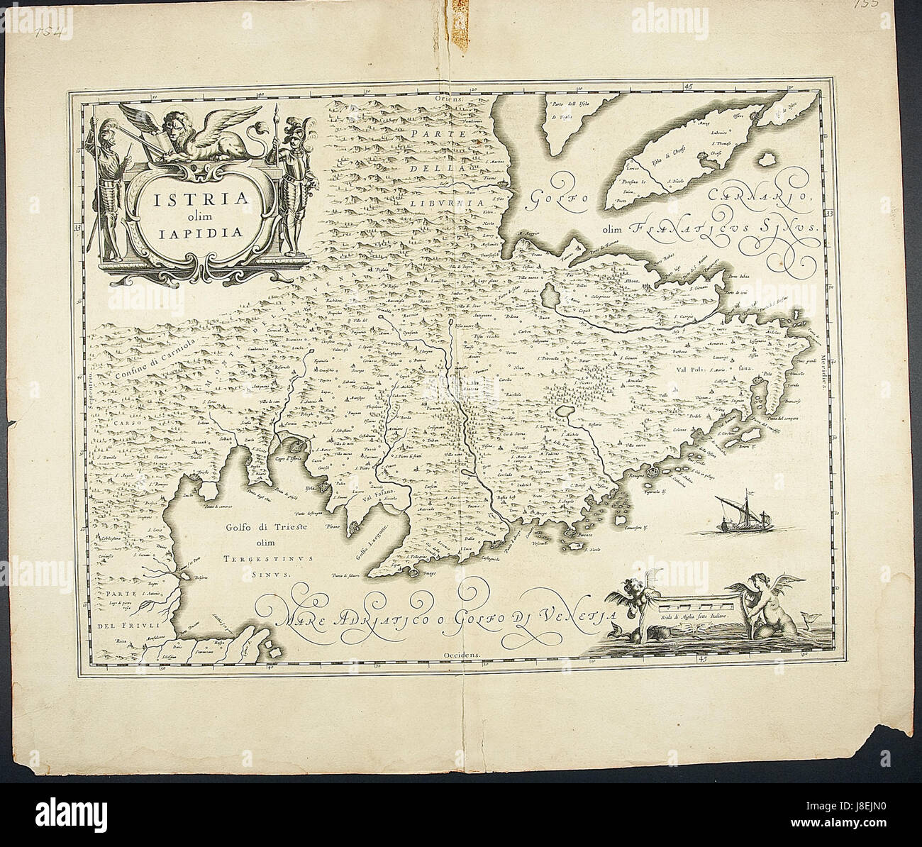 The map 'Istria olim Iapidia' from 1640 illustrates the historical ...