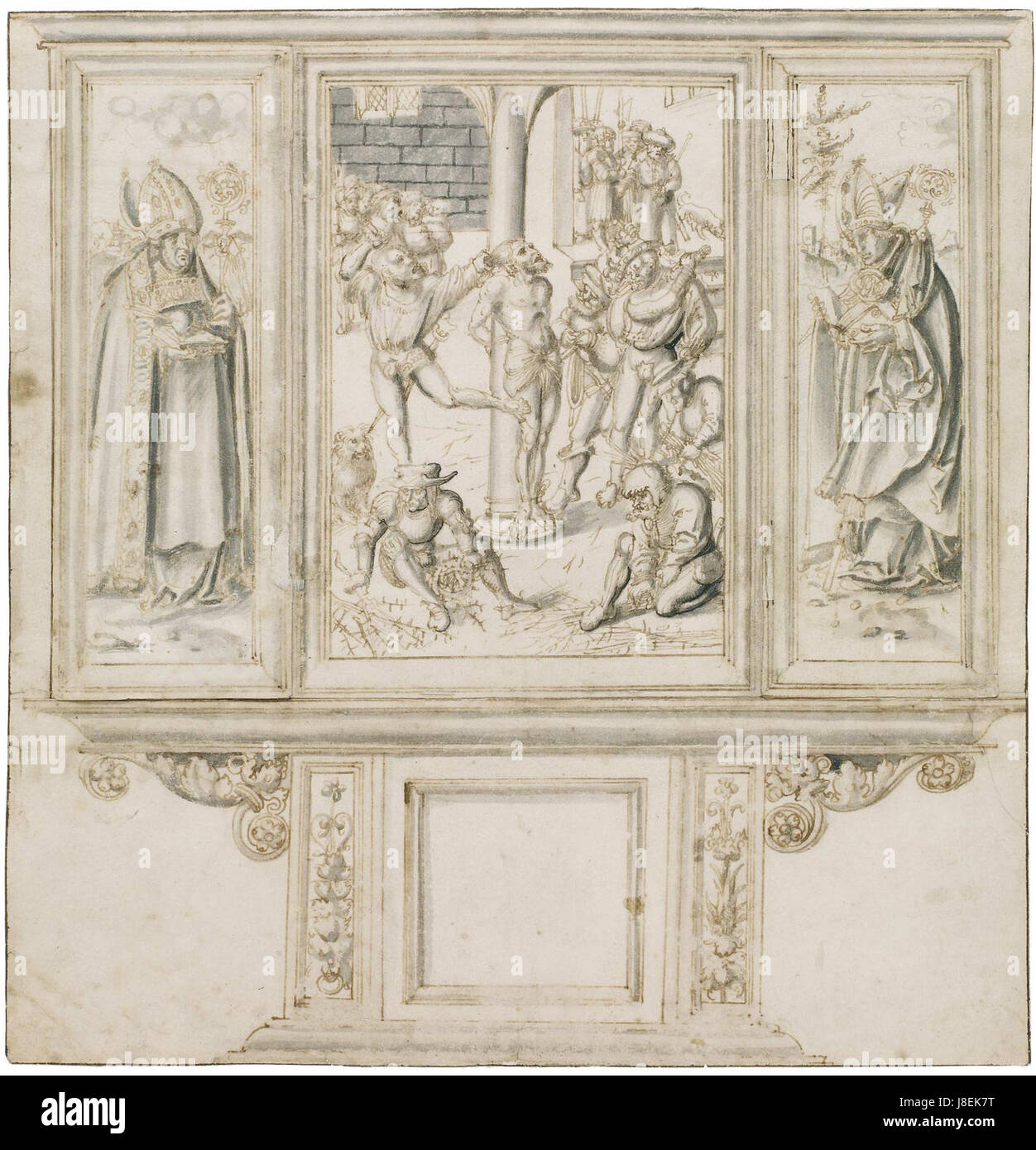 The altar sketch by Lucas Cranach showcases the artist's ability to ...