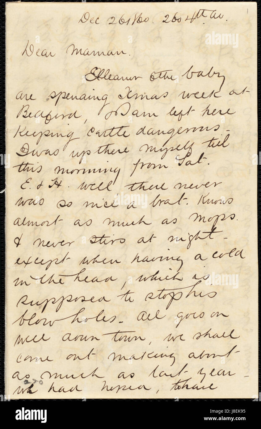 This refers to a letter dated December 26, 1860, written by Henry ...