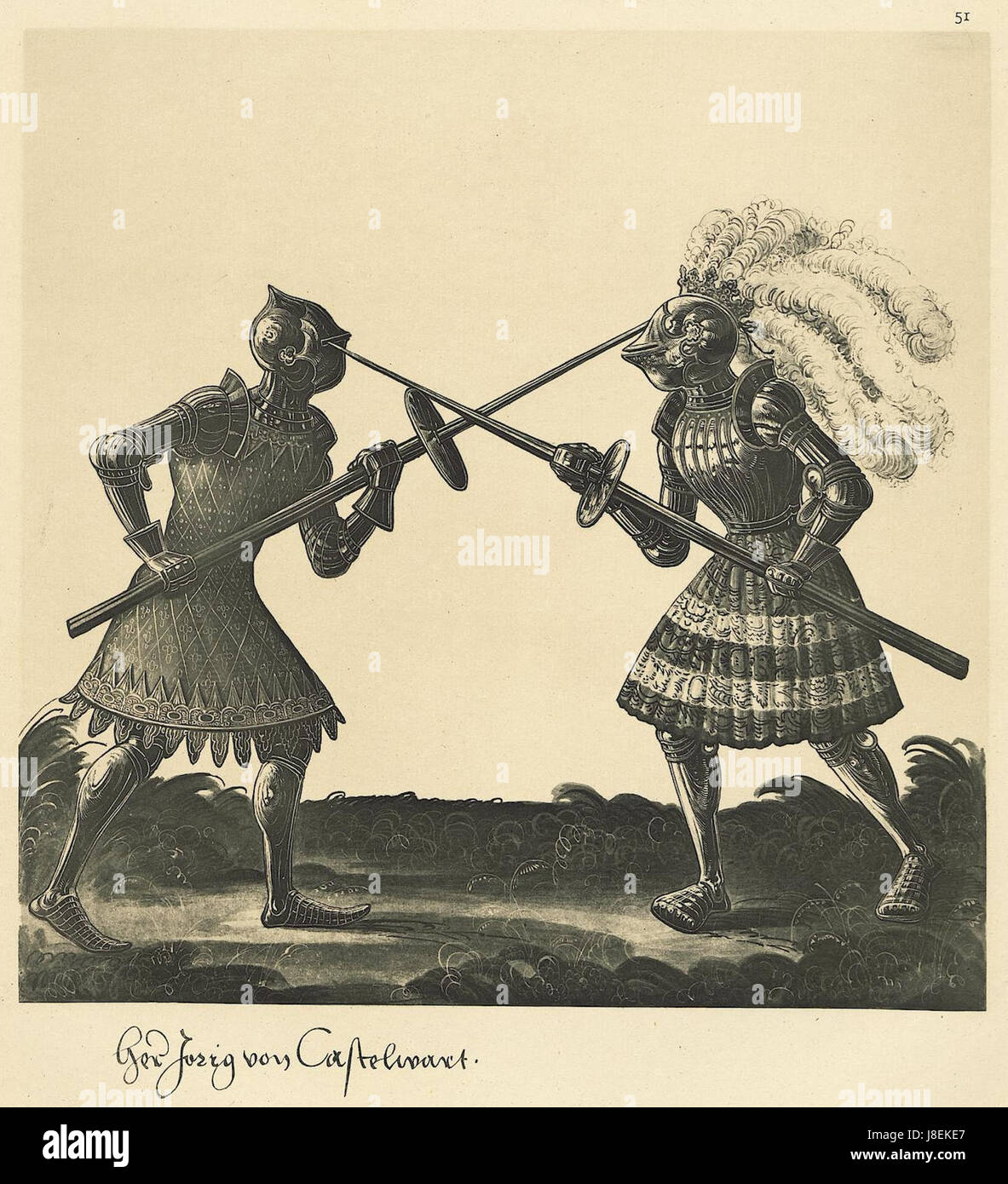 Freydal Repro 1882 Tafel 051 is a reproduction from a series of ...