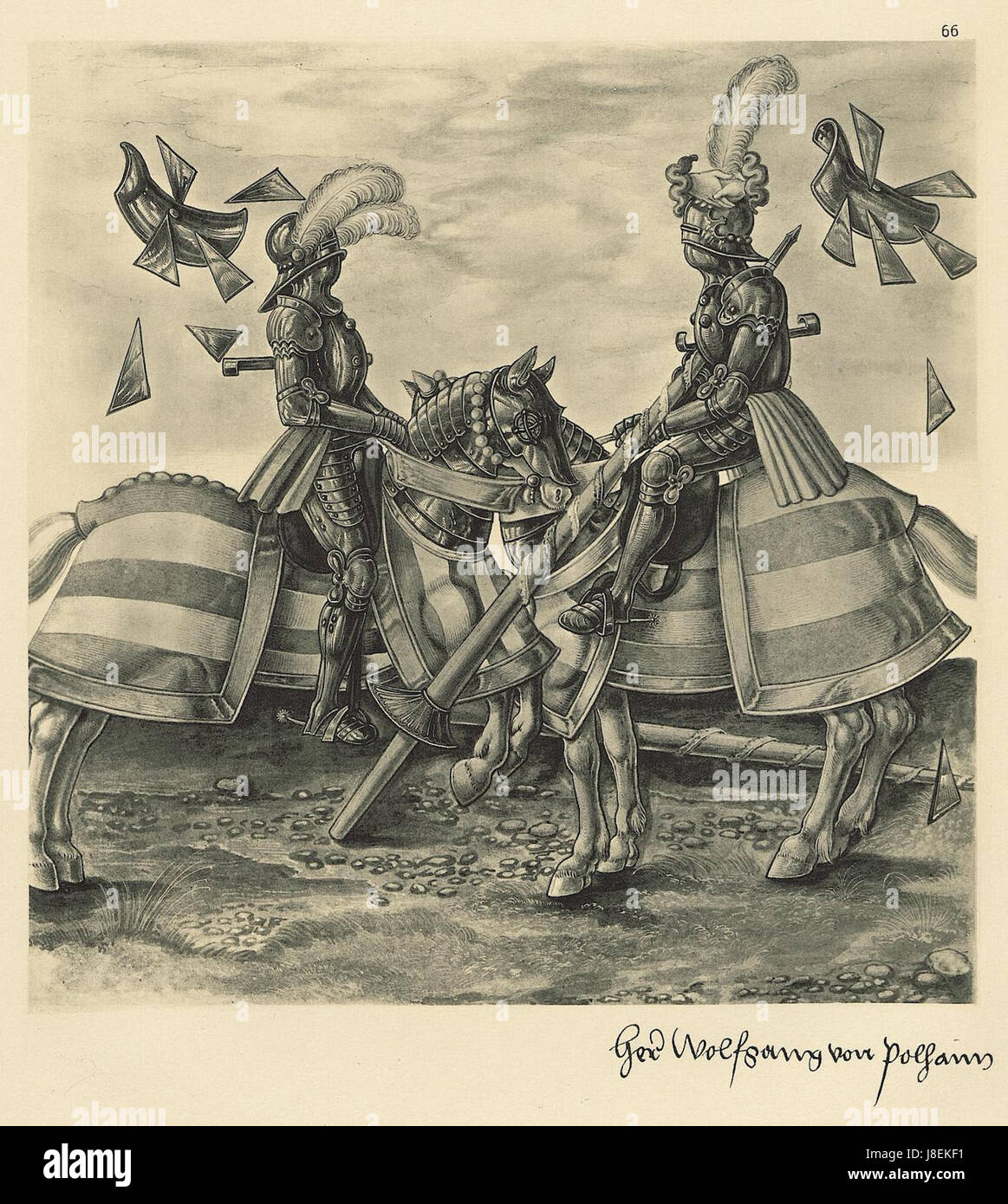 This image is a reproduction from the 1882 edition of 'Freydal,' a ...