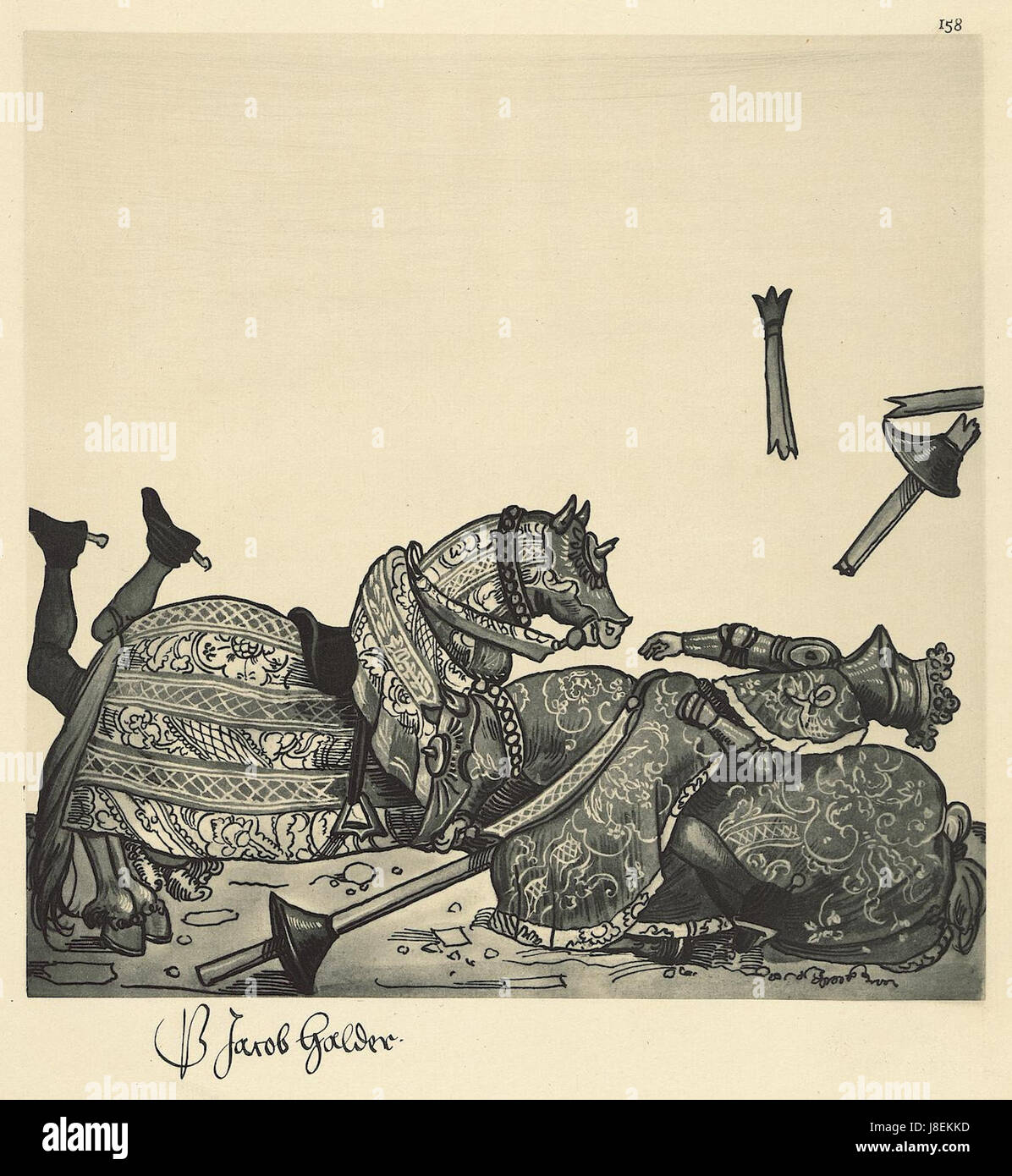 This image showcases a miniature from the 'Freydal' manuscript, an ...