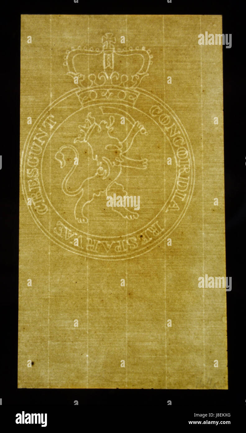 Laid watermark Robert C. Williams Paper Museum DSC00505 Stock Photo - Alamy