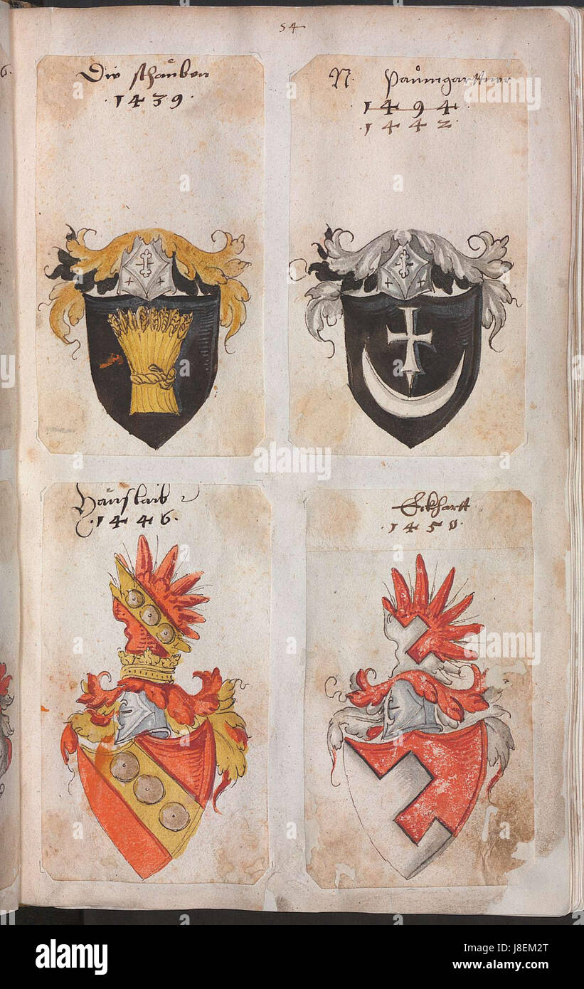 This image is from the Hylmairs Wappenbuch, a collection of heraldic ...