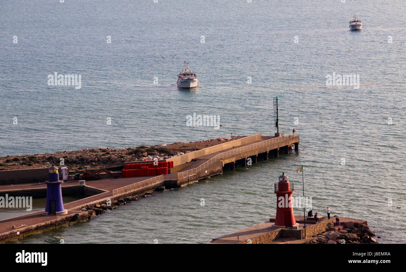 harbor, tuscany, harbours, port entrance, lighthouse, blue, ships ...