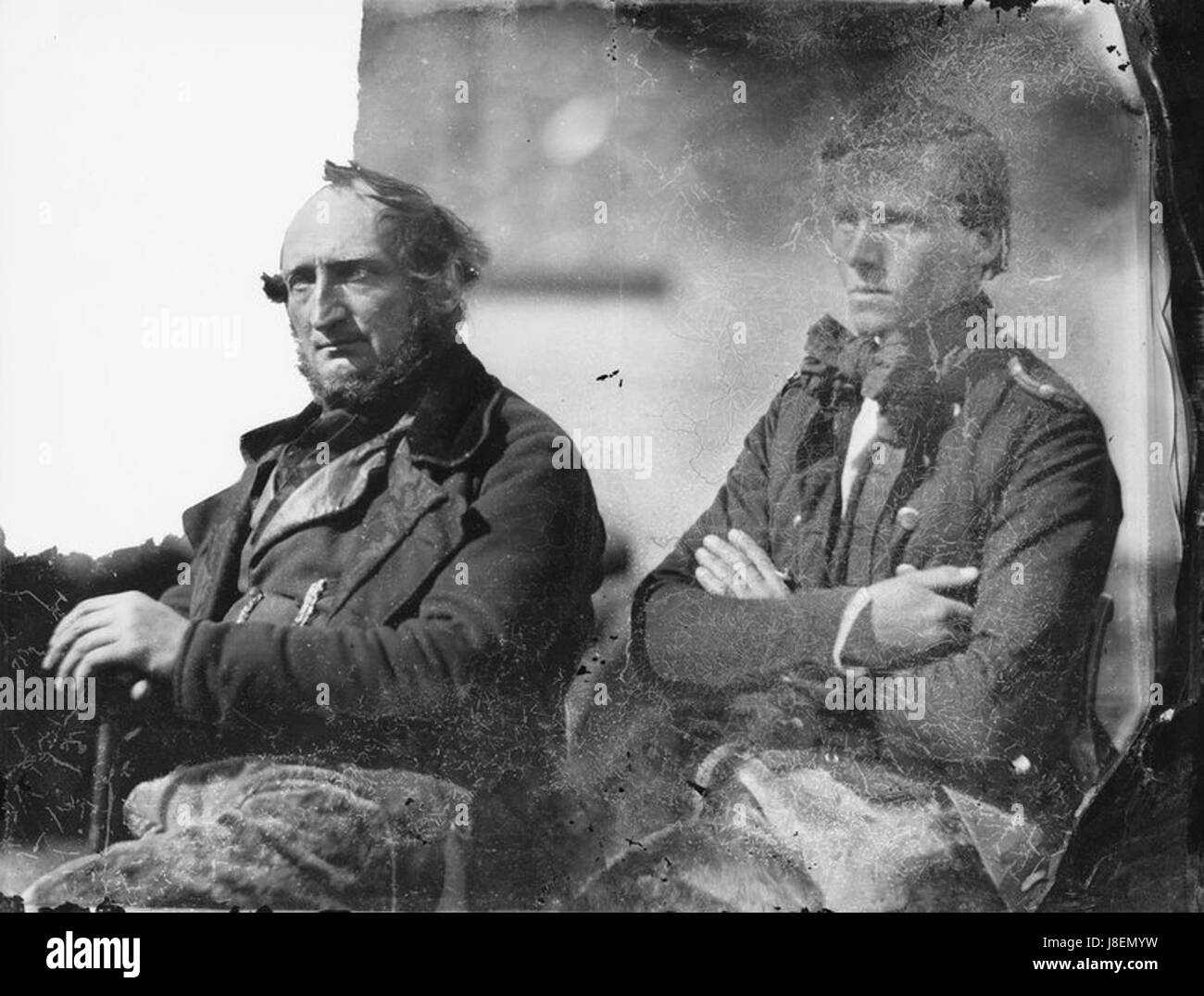 Edward Augustus Inglefield two European men Greenland 1854 Stock Photo ...