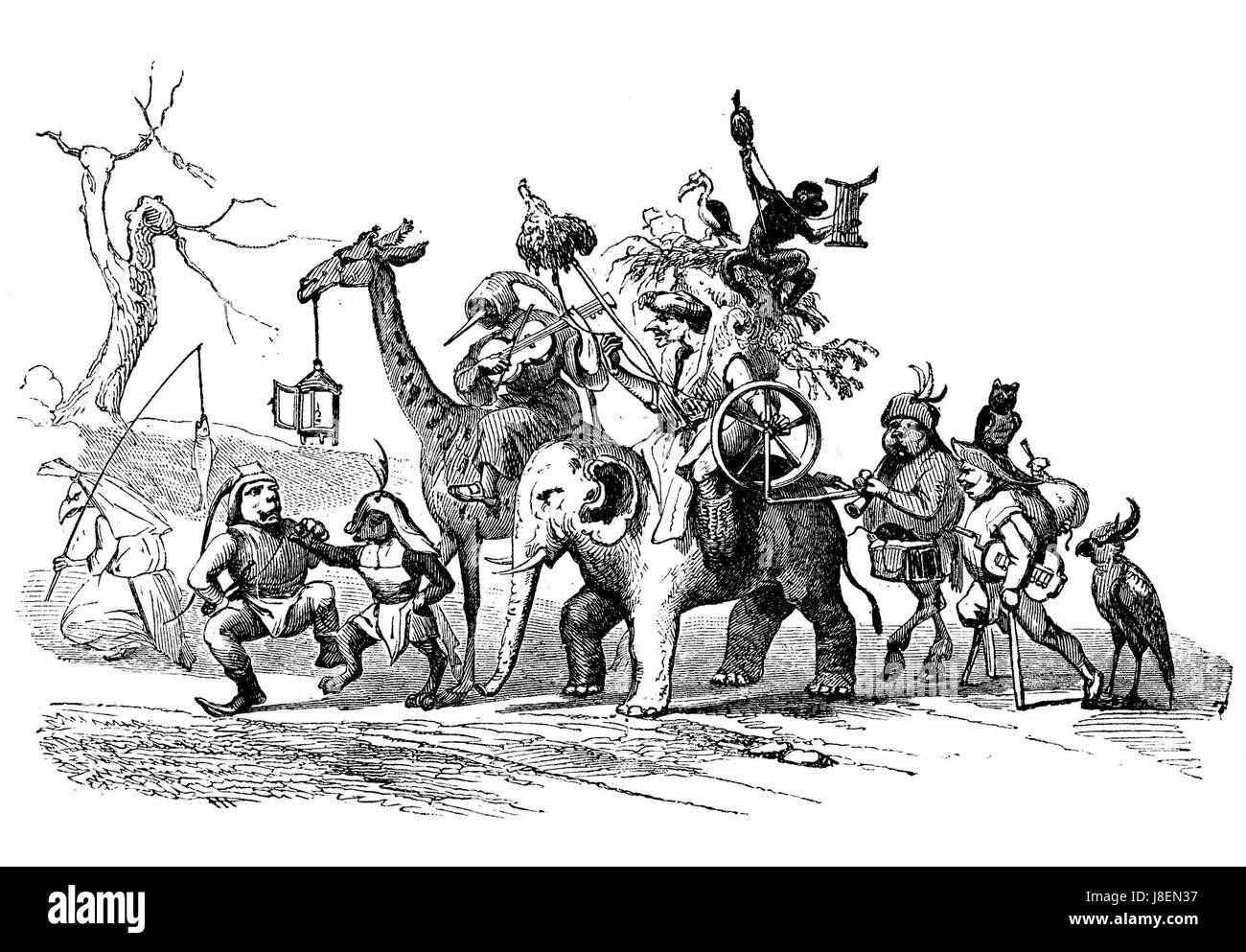 This artwork, inspired by the distinctive style of Jheronimus Bosch ...