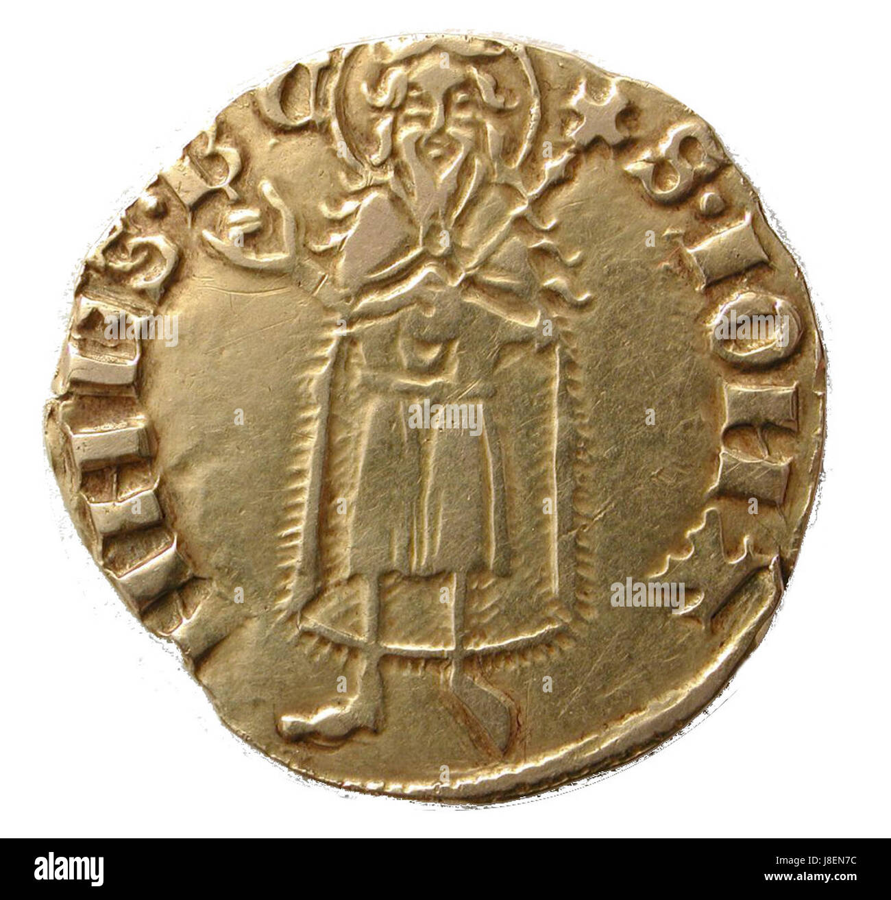 The Florin Aragones Anverso refers to a coin from the medieval period ...