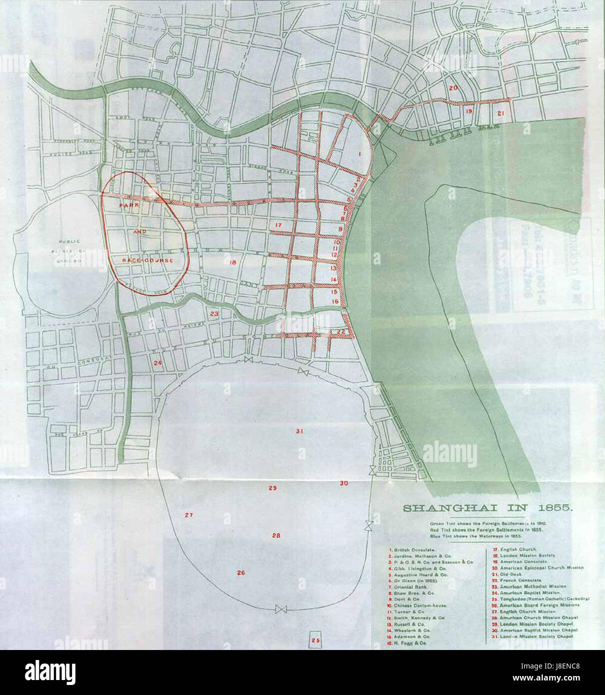 Vintage map of shanghai hi-res stock photography and images - Alamy
