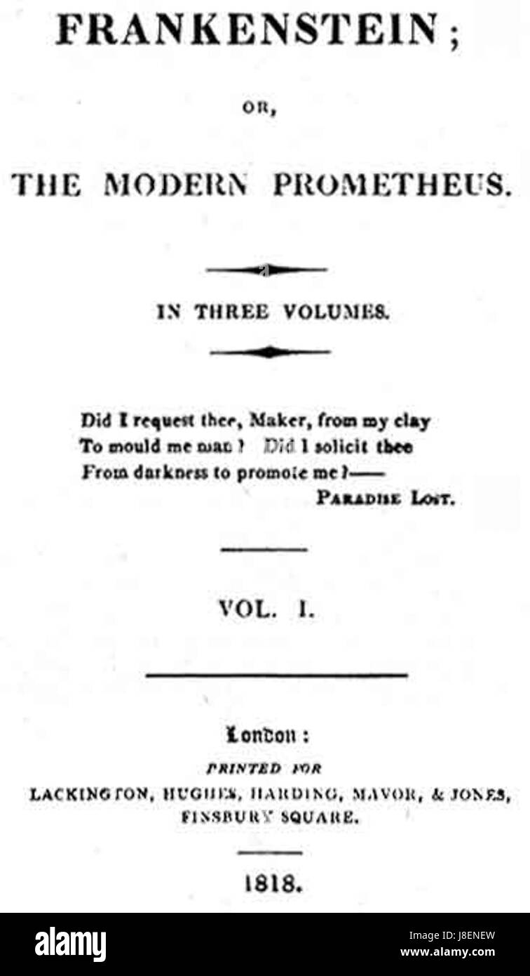 1818 frankenstein hi-res stock photography and images - Alamy