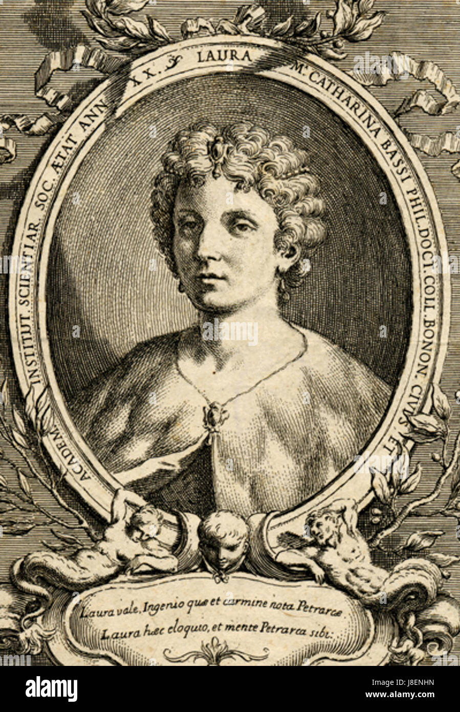 Laura Bassi oval portrait Stock Photo - Alamy