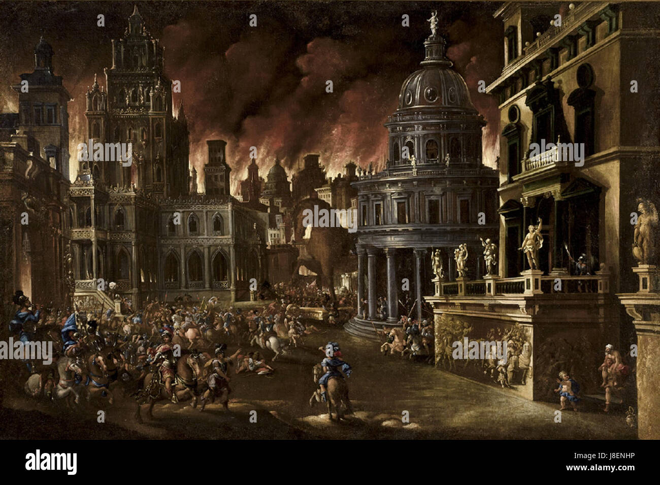 El incendio de Troya Stock Photo - Alamy