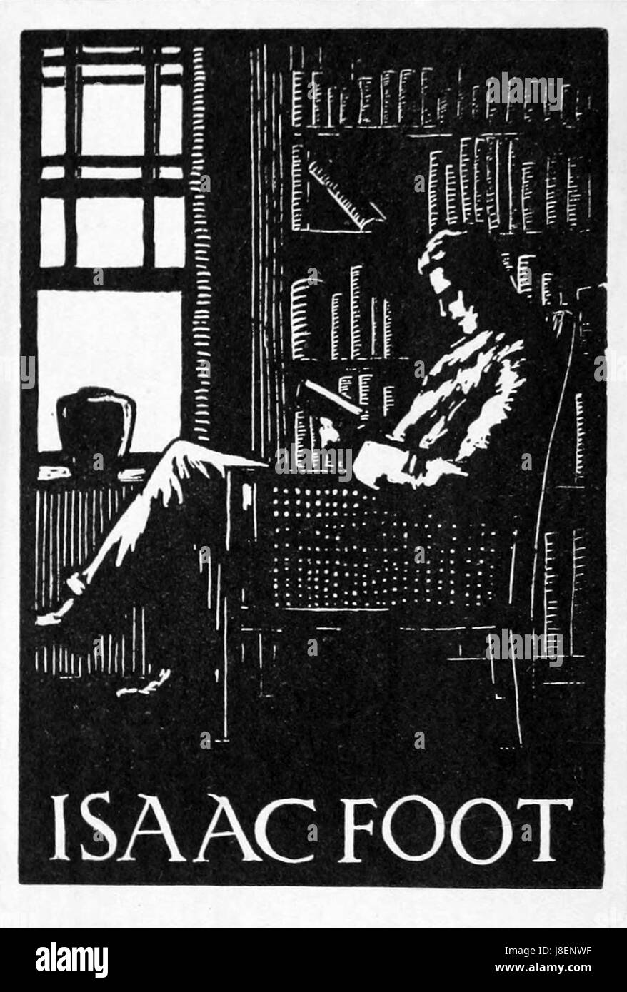 The Isaac Foot bookplate from 1865 is a personal emblem or design ...