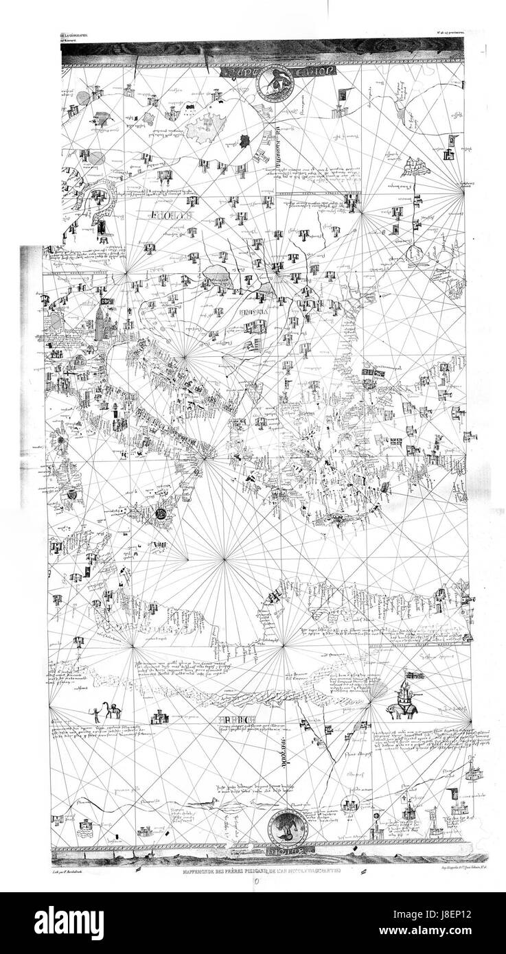 The 'Mid 1367 Pizigani Jomard' refers to an important historical map ...