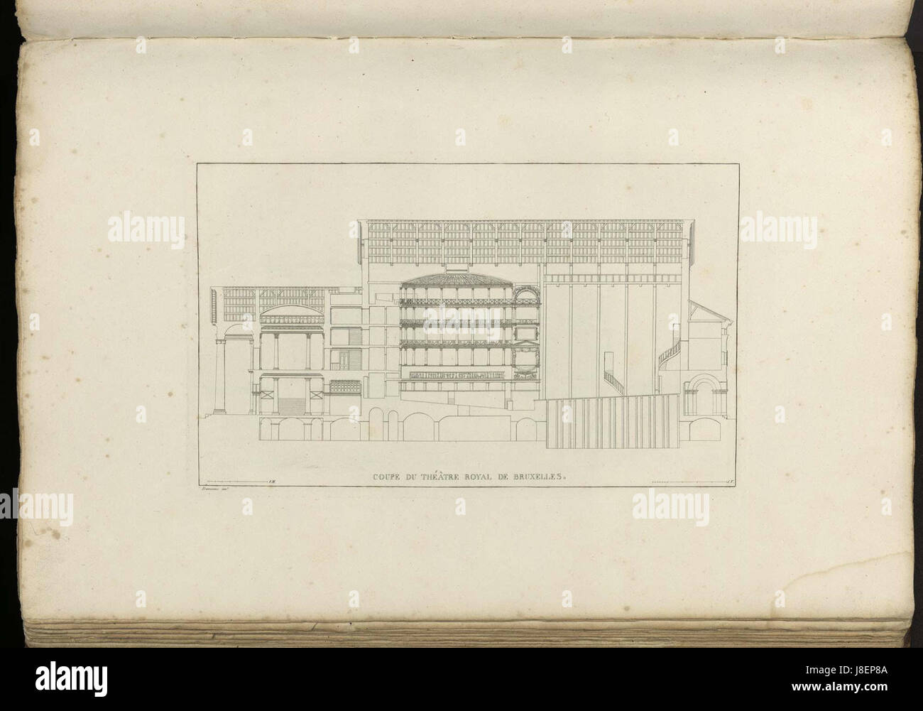 Goetghebuer’s 1827 engraving, 'Choix des Monuments,' features a depiction of the Royal Theatre ...