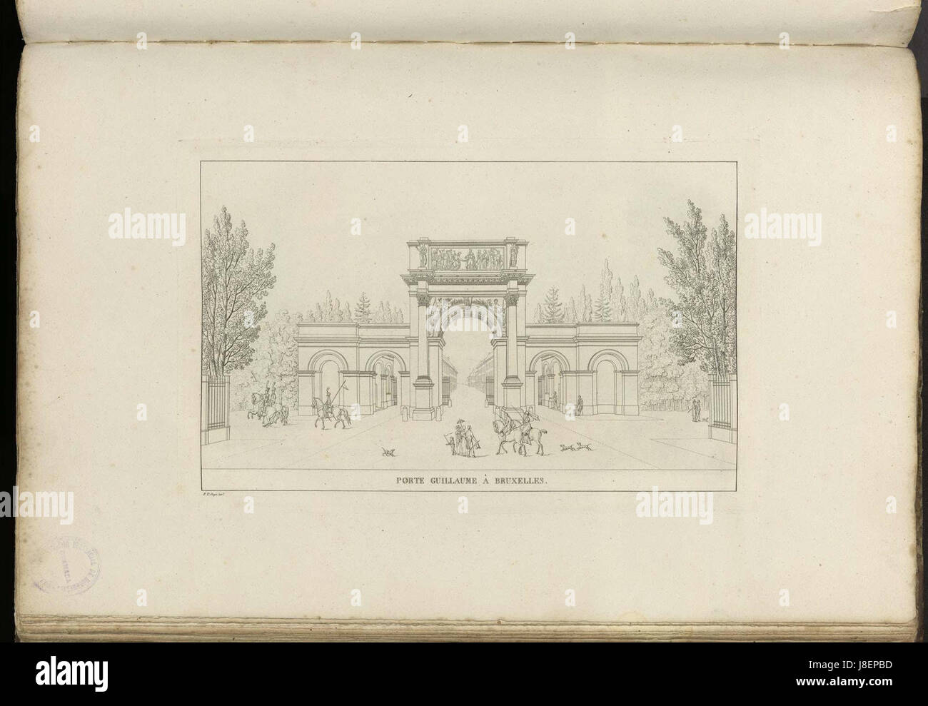 Goetghebuer's 1827 work *Choix des Monuments* features a detailed depiction of Porte Guillaume ...