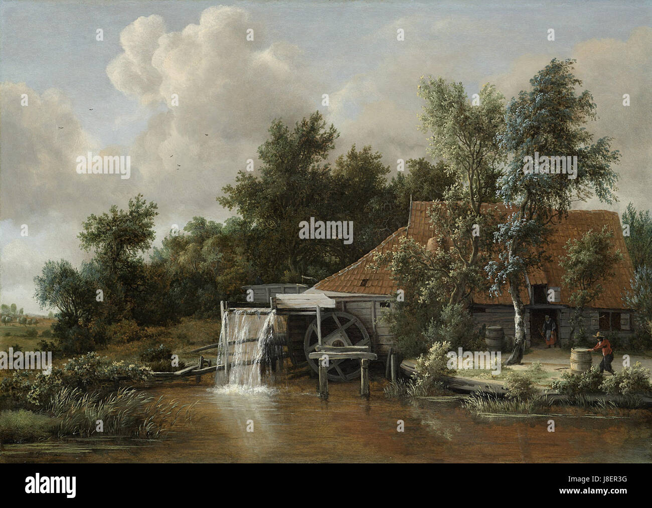 'Een watermolen' is an artwork depicting a watermill, preserved in the ...
