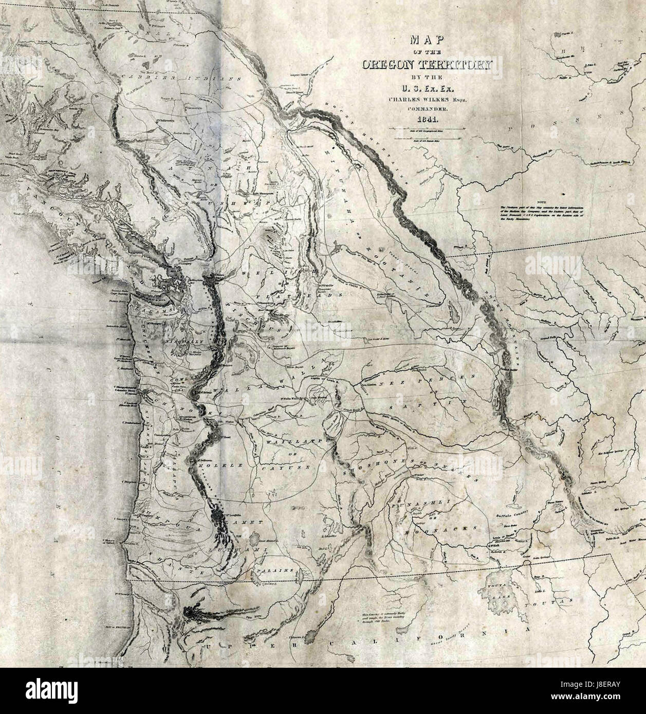 Fort Vancouver 1841map1 (14691546310 Stock Photo - Alamy