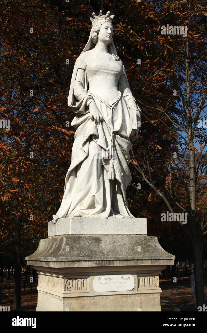 paris, chateau, castle, statue, baroque, france, seat, facade, queen ...