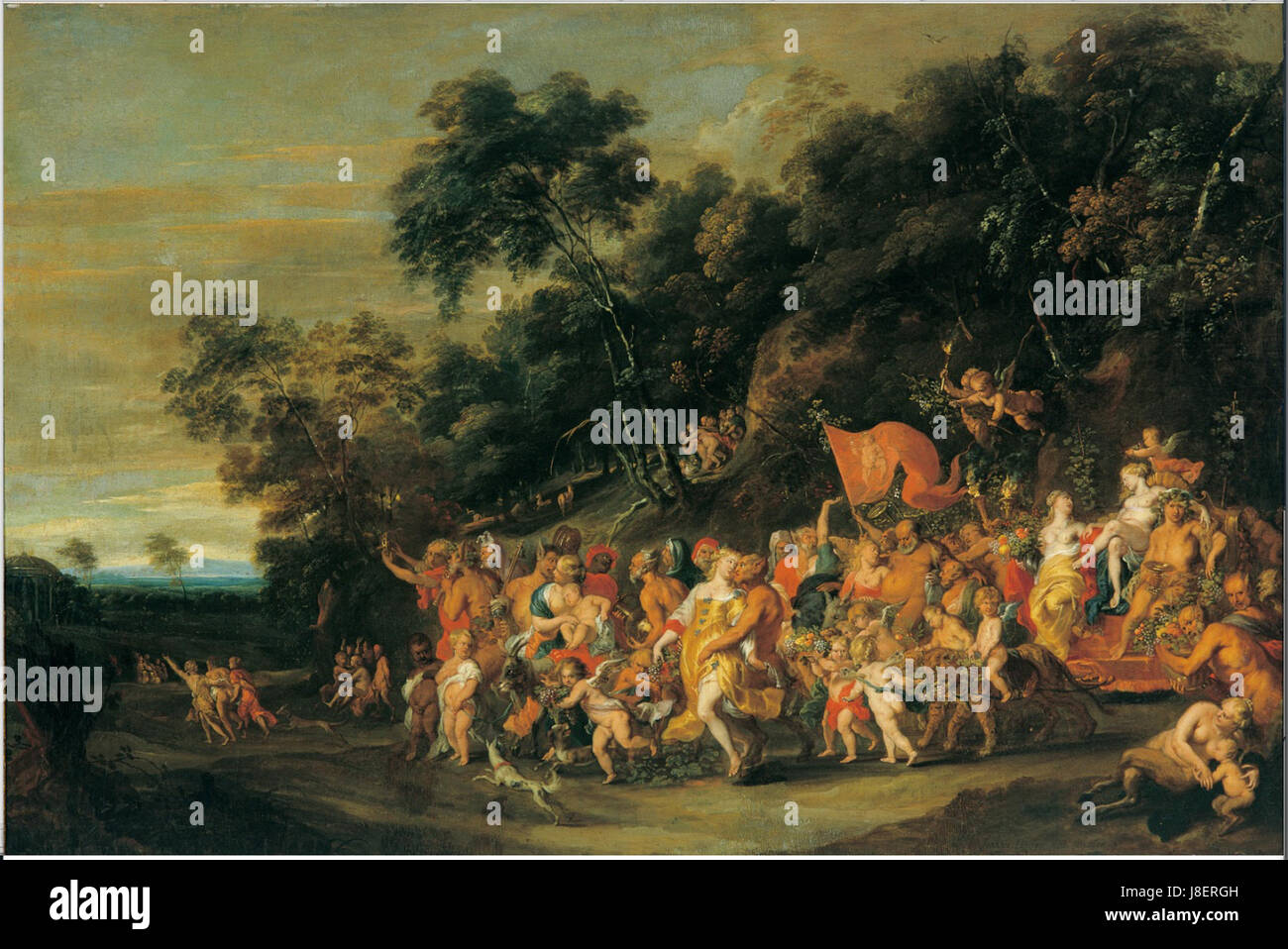 'The Triumph of Bacchus' by Jan Thomas depicts the Roman god Bacchus in ...