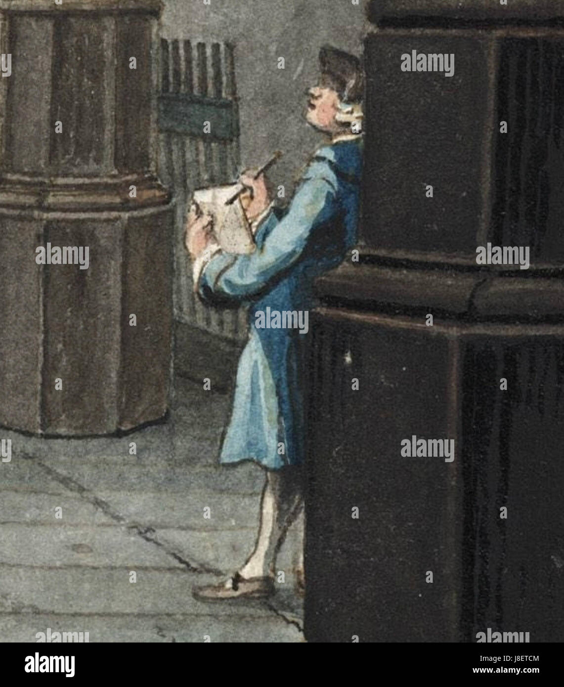 Detail met daarop afgebeeld kunstenaar Jan Schouten (1716 1792 Stock ...