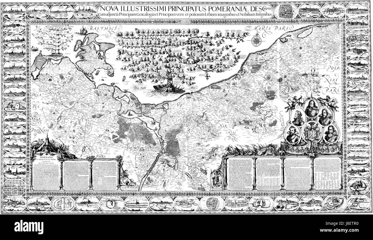 The *Lubinus Duchy of Pomerania Map* from 1618 is a historical ...