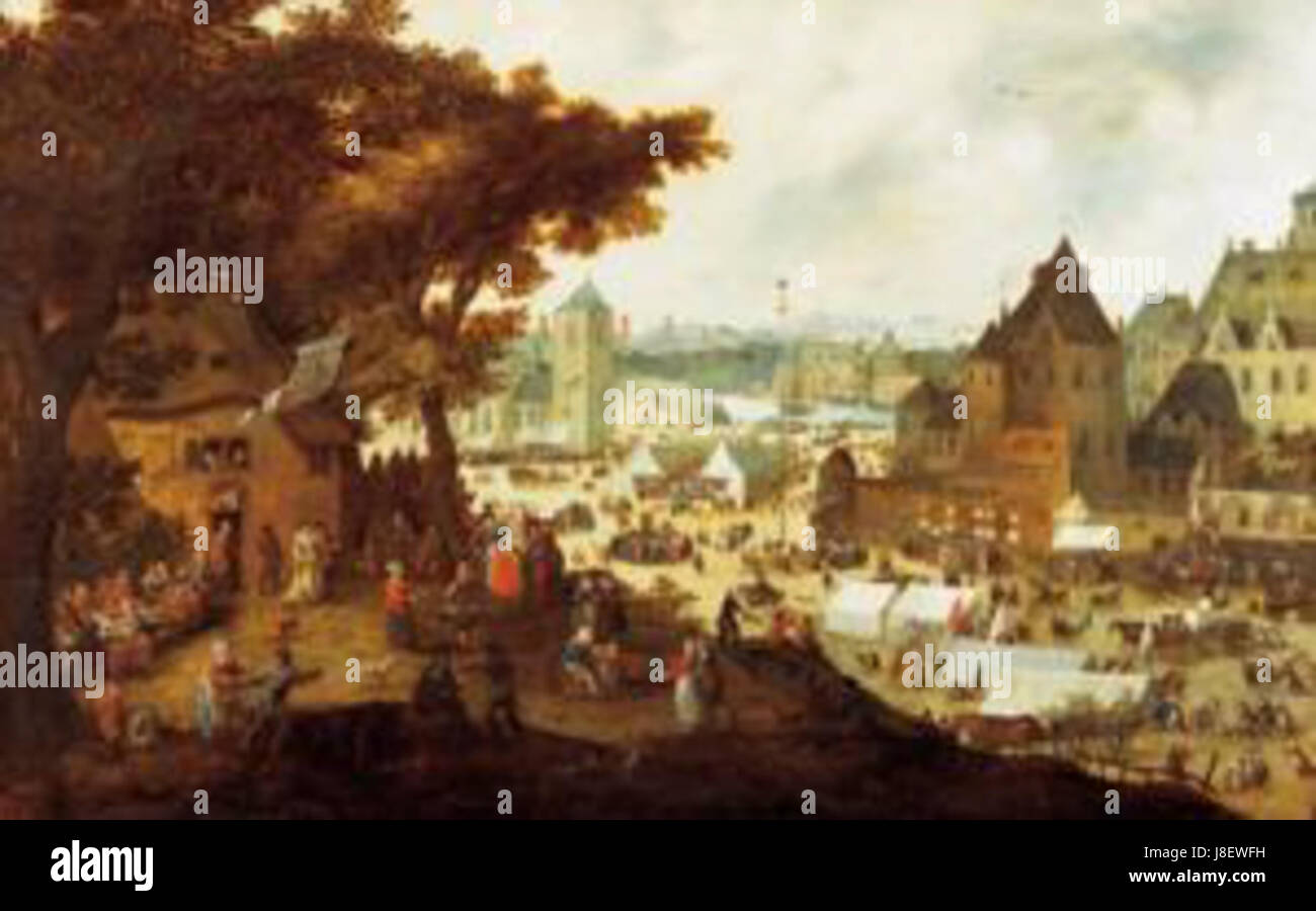'The Kermis of St. George in a Flemish Village' by Gommaert van der ...