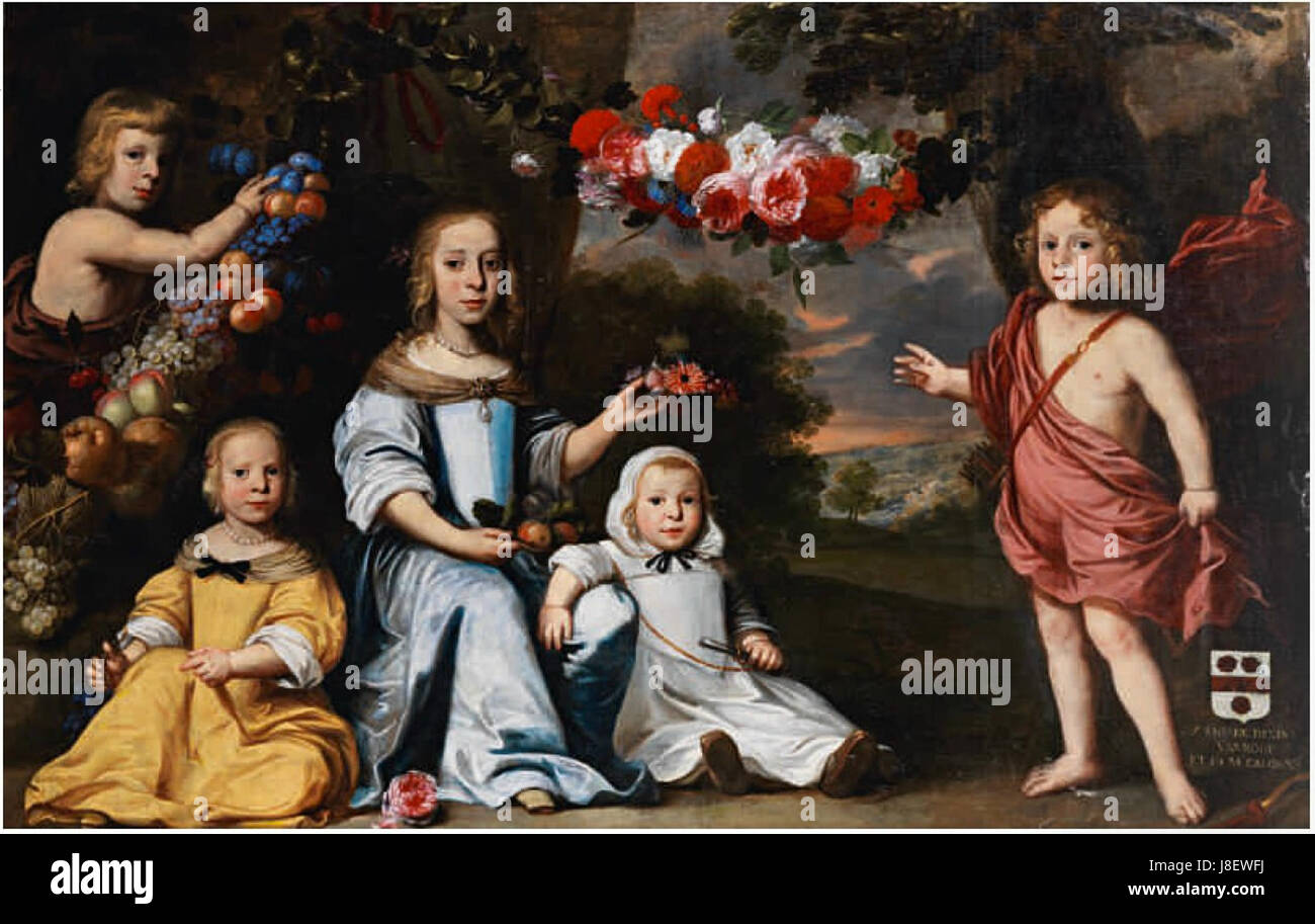 Jan Roos Group Portrait of the Children of the Family van Rode of ...