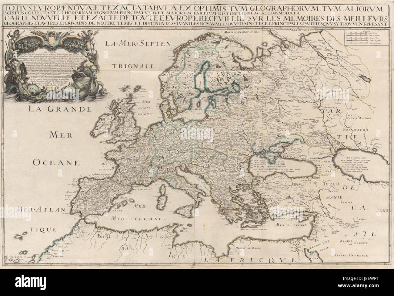 The Houghton 45 1198 Tavernier map, created by the French cartographer ...