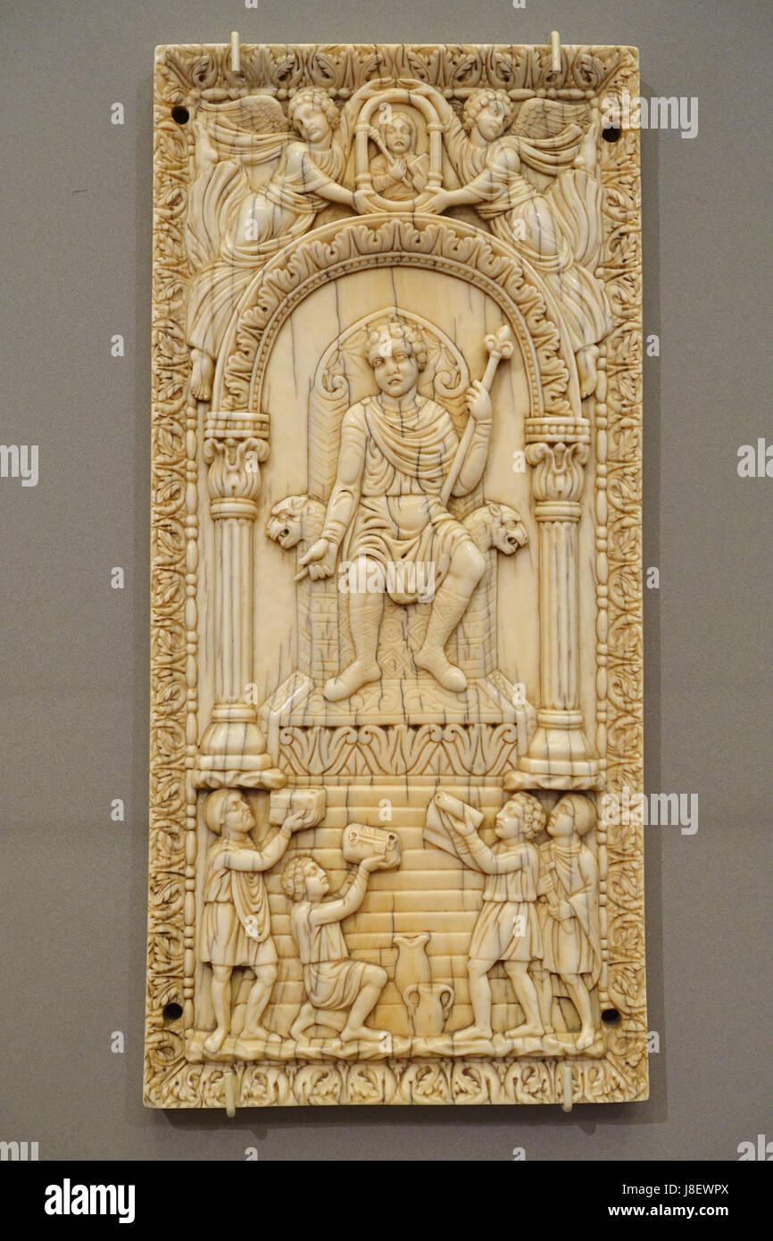 This 19th-century ivory sculpture, created in a late antique style ...