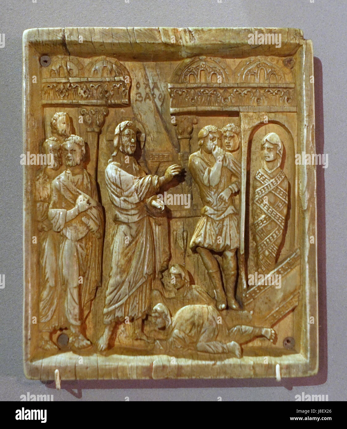 This 10th-century ivory icon from Constantinople depicts the biblical ...