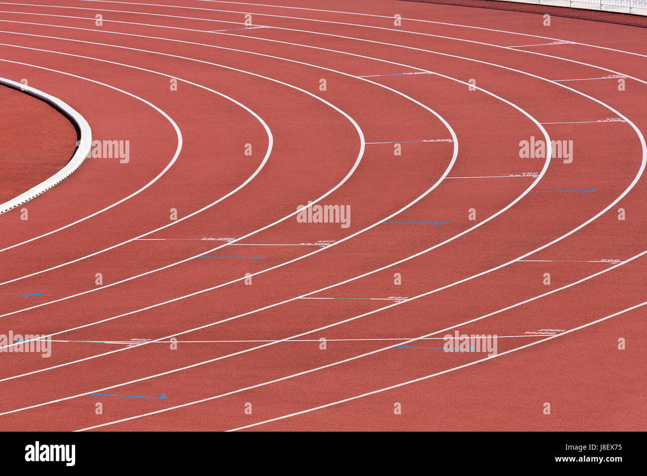 Athletics Running Track Curve Stock Photo - Alamy