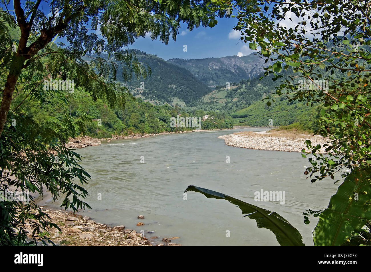 View of river in Nepal Stock Photo - Alamy