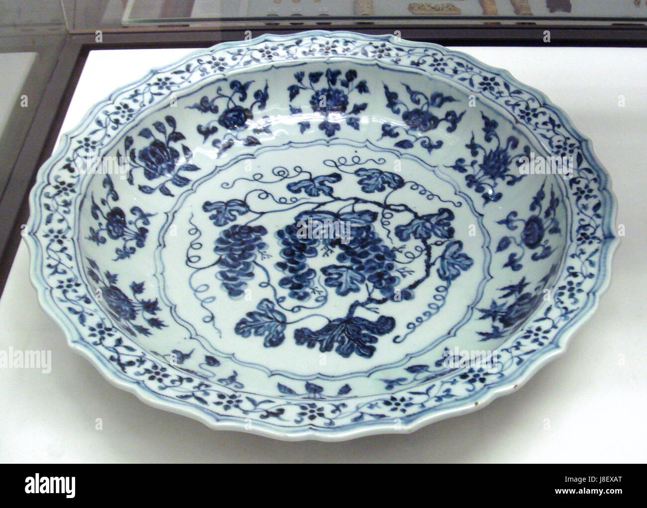 This 15th-century Ming dynasty plate, produced in the Jingdezhen kilns ...