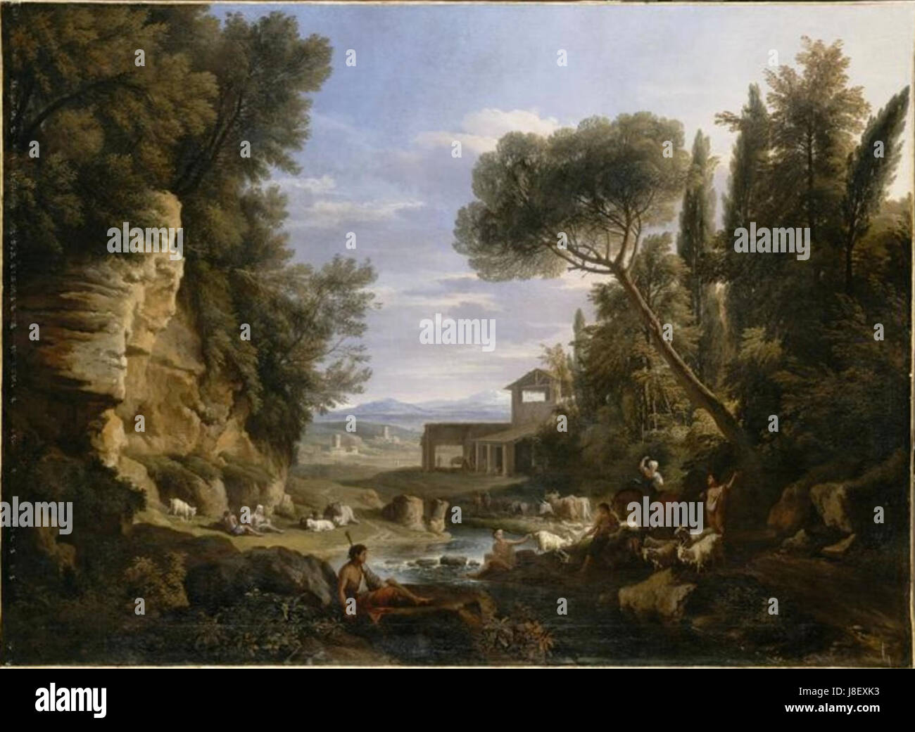 A 17th-century landscape painting by Jan Frans van Bloemen, depicting ...