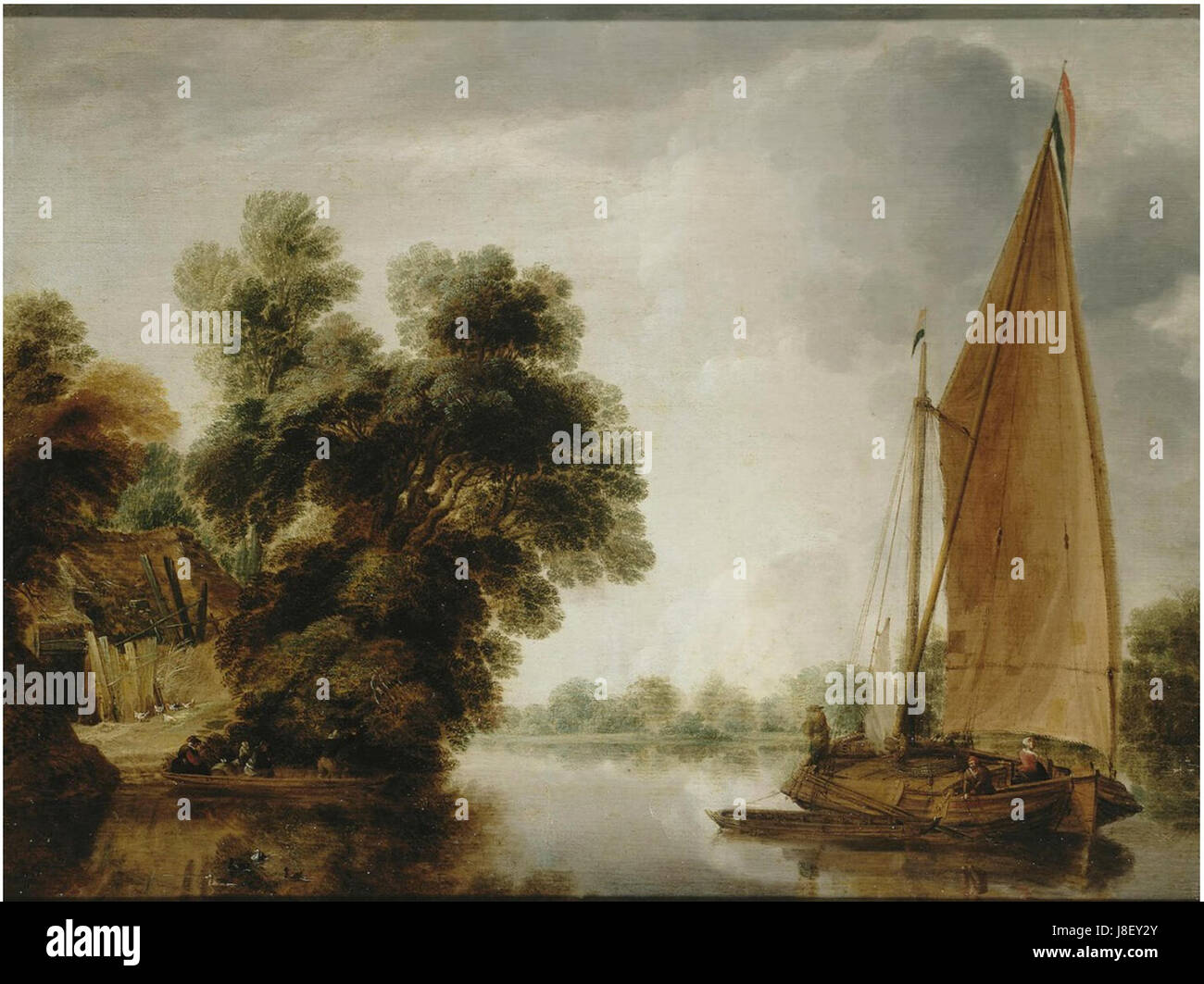 Gillis Peeters View of a River Stock Photo - Alamy