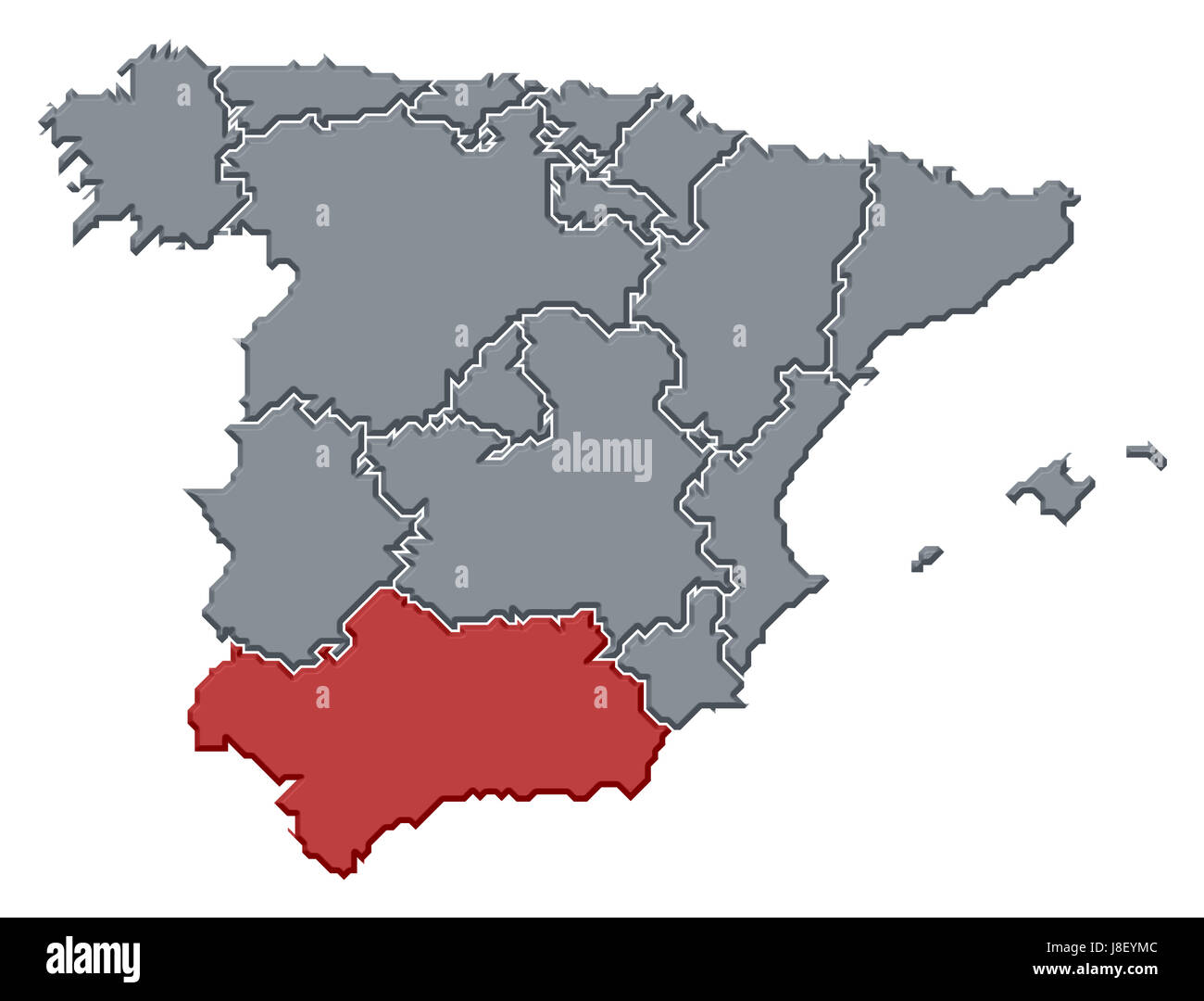 Political map of spain hi-res stock photography and images - Alamy