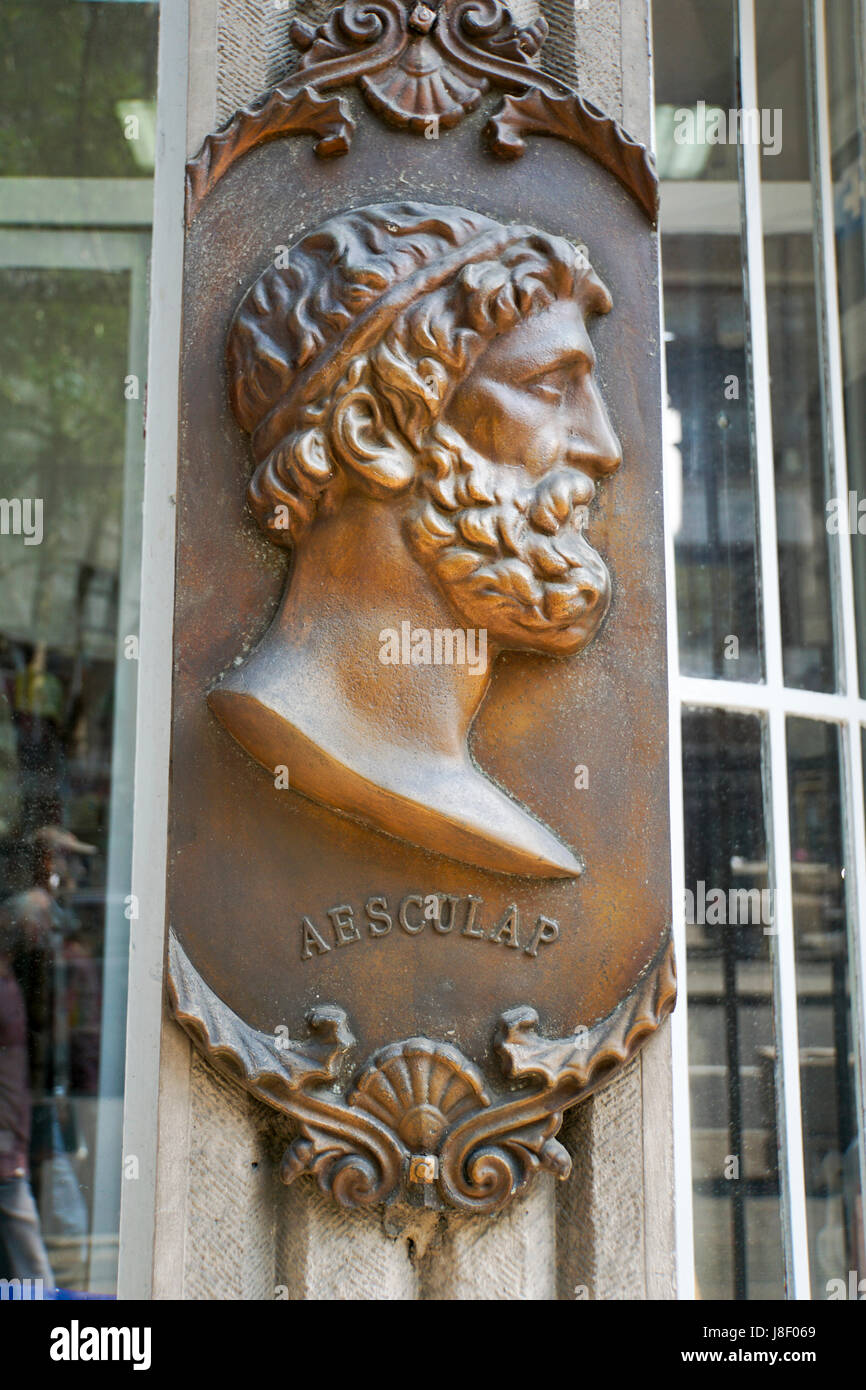 Sculpture of Aesculap or Asclepius was a hero and god of medicine in ...